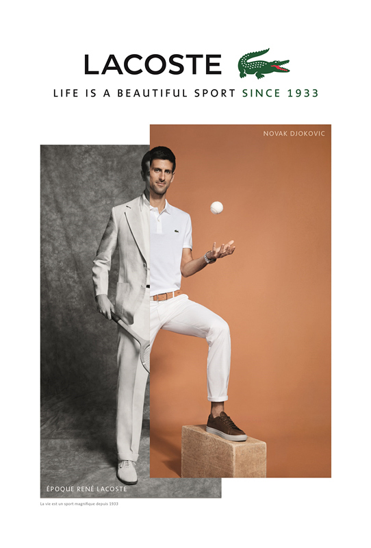 LACOSTE携手全新品牌代言人诺瓦克·德约科维奇 续写新世代传奇